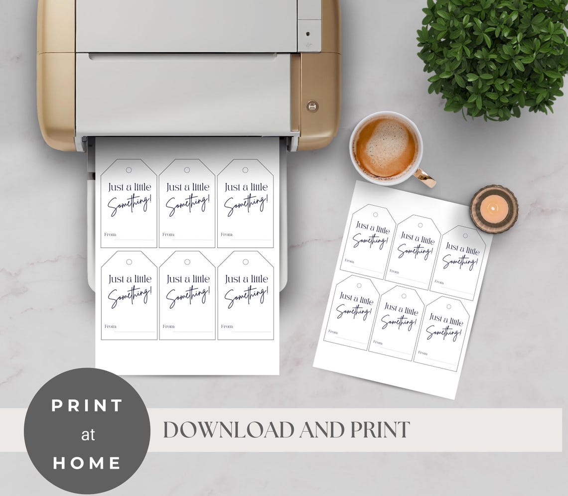 Just a Little Something Gift Tag Printable, Appreciation Gift Tag ...