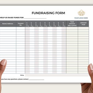 Editable Fundraising Form Canva Template, Landscape Raising Fund ...