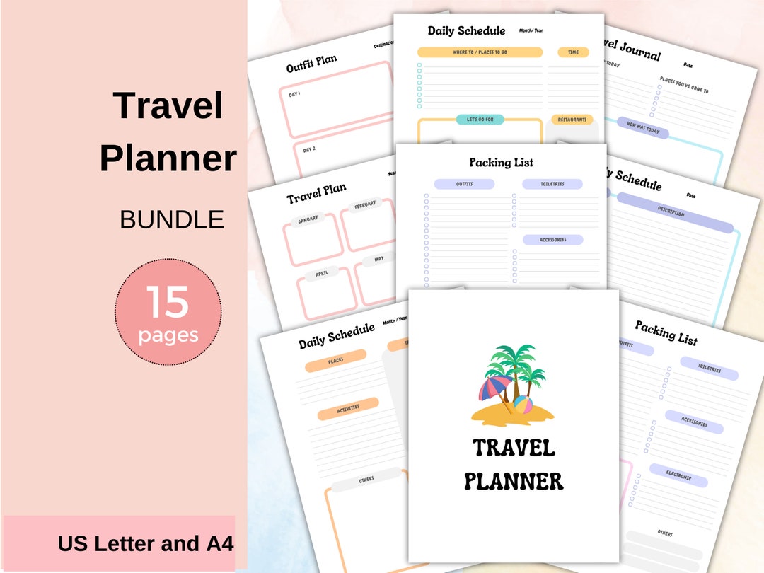 Travel Planner Printable, Vacation Planning, Travel Itinerary, Travel ...