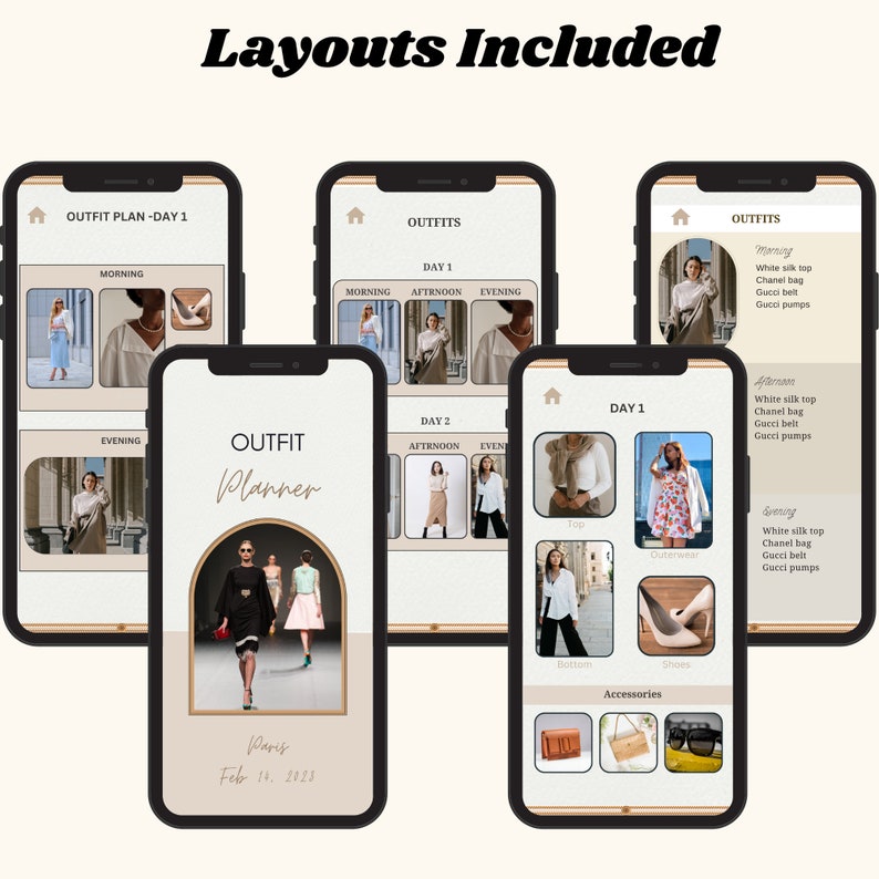 Digital Outfit Planner Editable Canva Template With Clickable Links ...