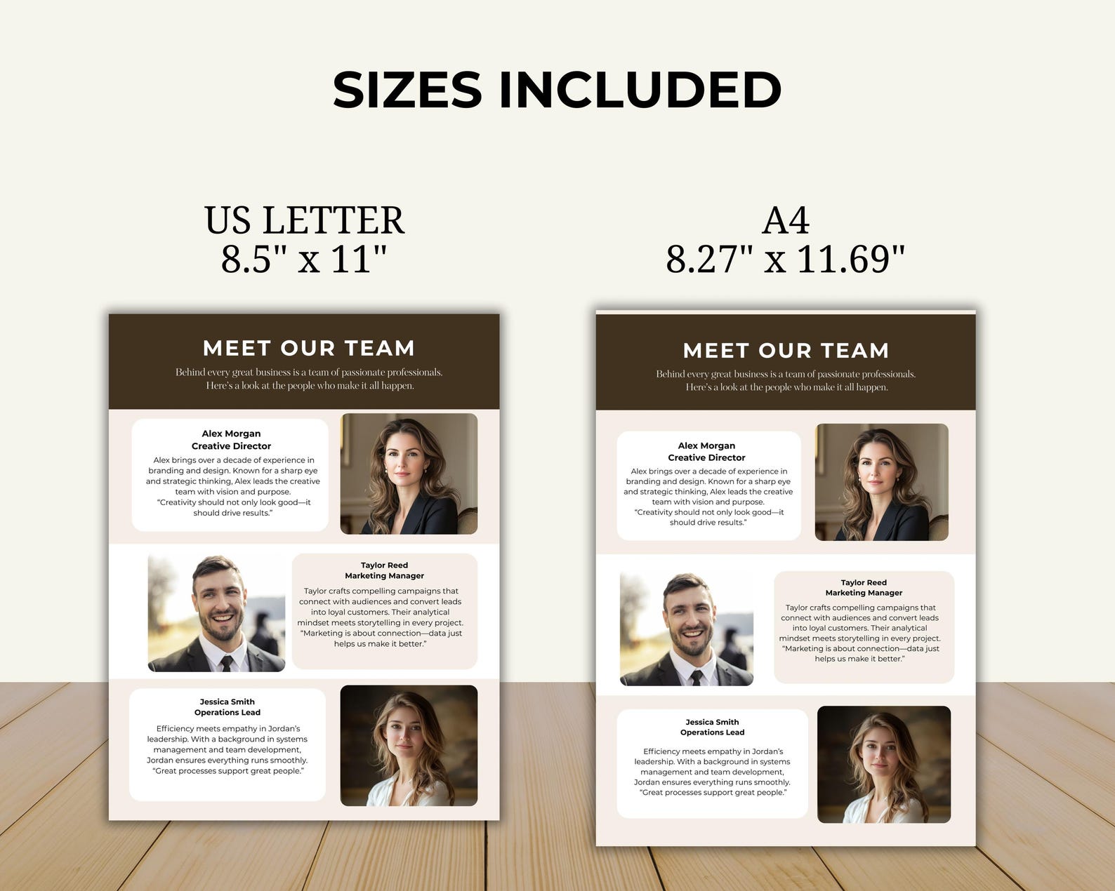 Meet the Team Flyer Template, Editable Canva Template, Modern Team ...