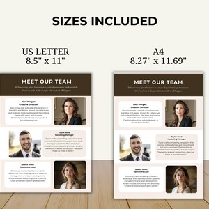 Meet the Team Flyer Template, Editable Canva Template, Modern Team Introduction, Meet Our Team ...