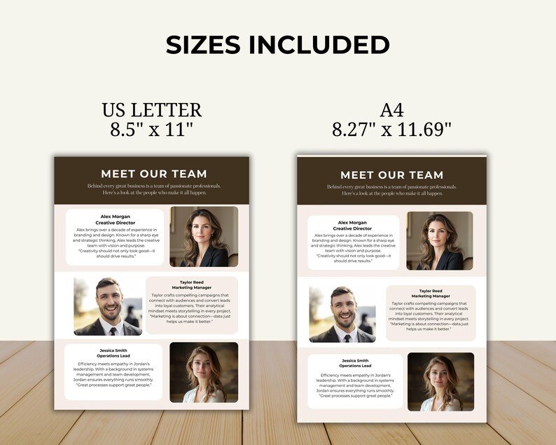 Meet the Team Flyer Template, Editable Canva Template, Modern Team ...