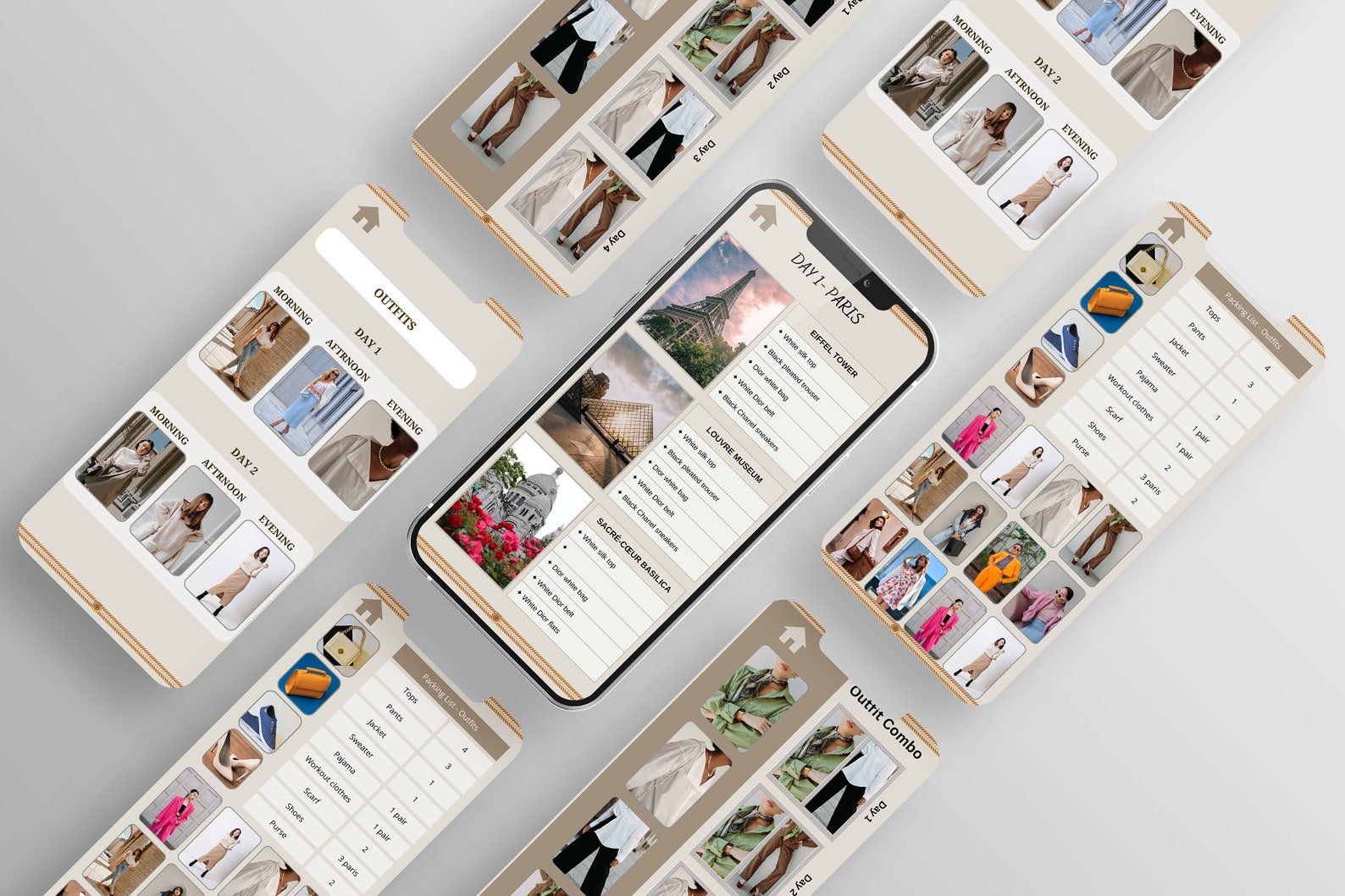 Digital Outfit Planner Editable Canva Template With Clickable Links ...