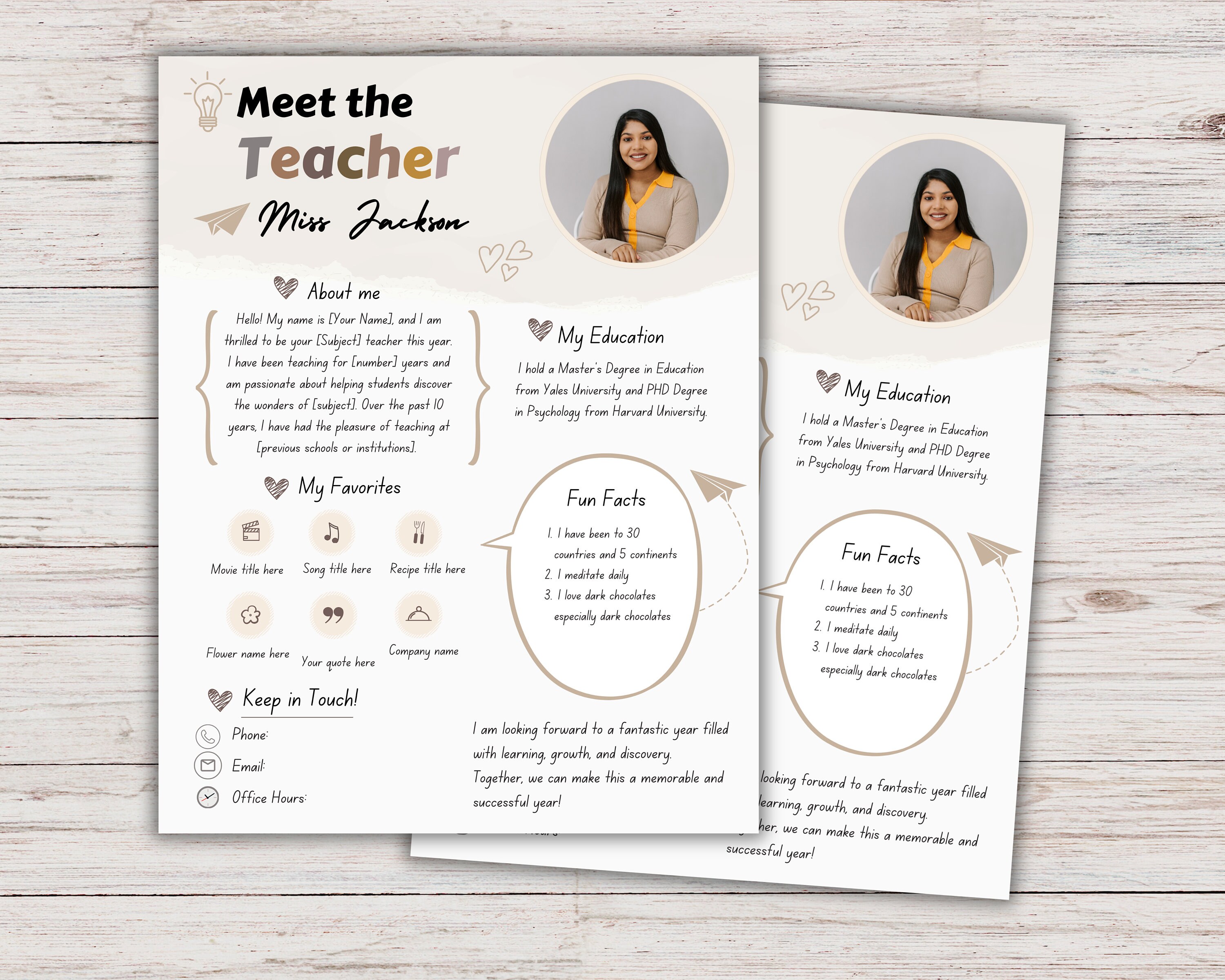 Meet the Teacher Template, Editable Canva Template, Teacher ...