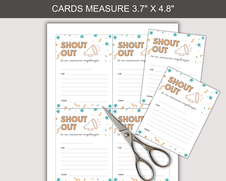 Employee Shout Out Cards Printable, Staff Appreciation Kudos ...