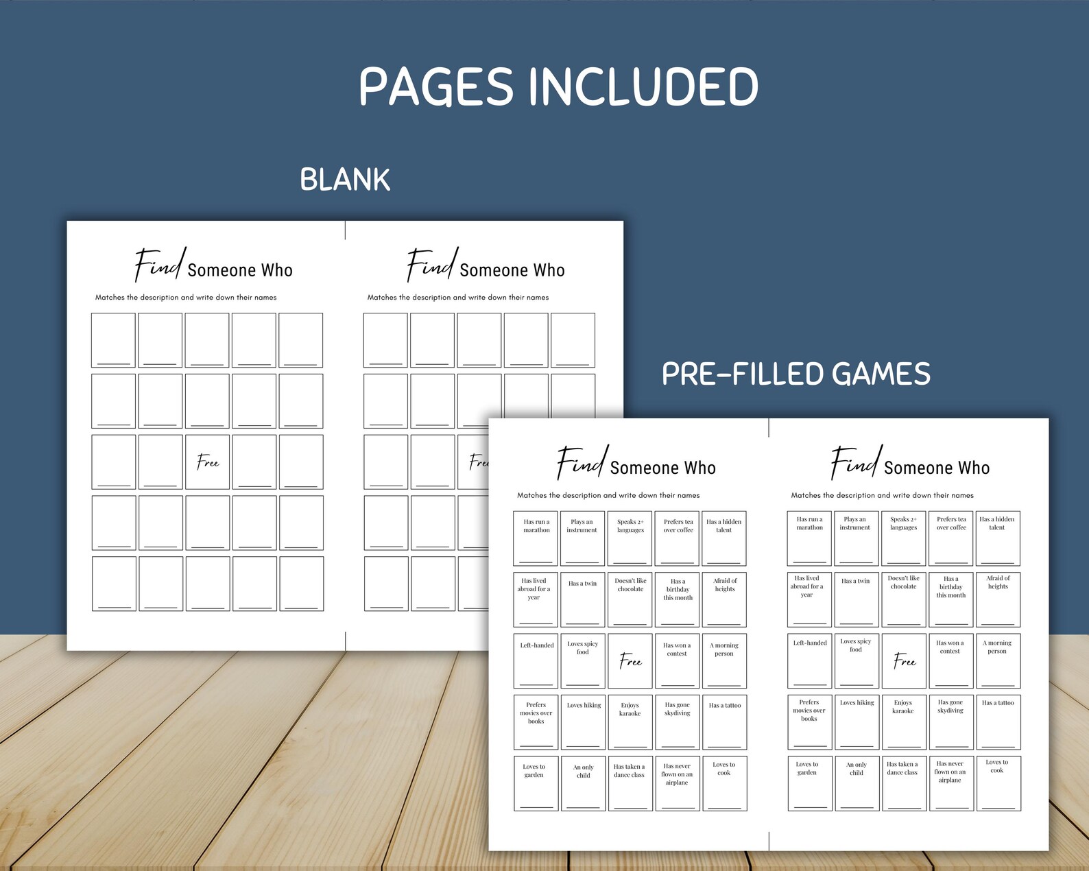 Find Someone Who Bingo Printable, Office Party Game, Team Building ...