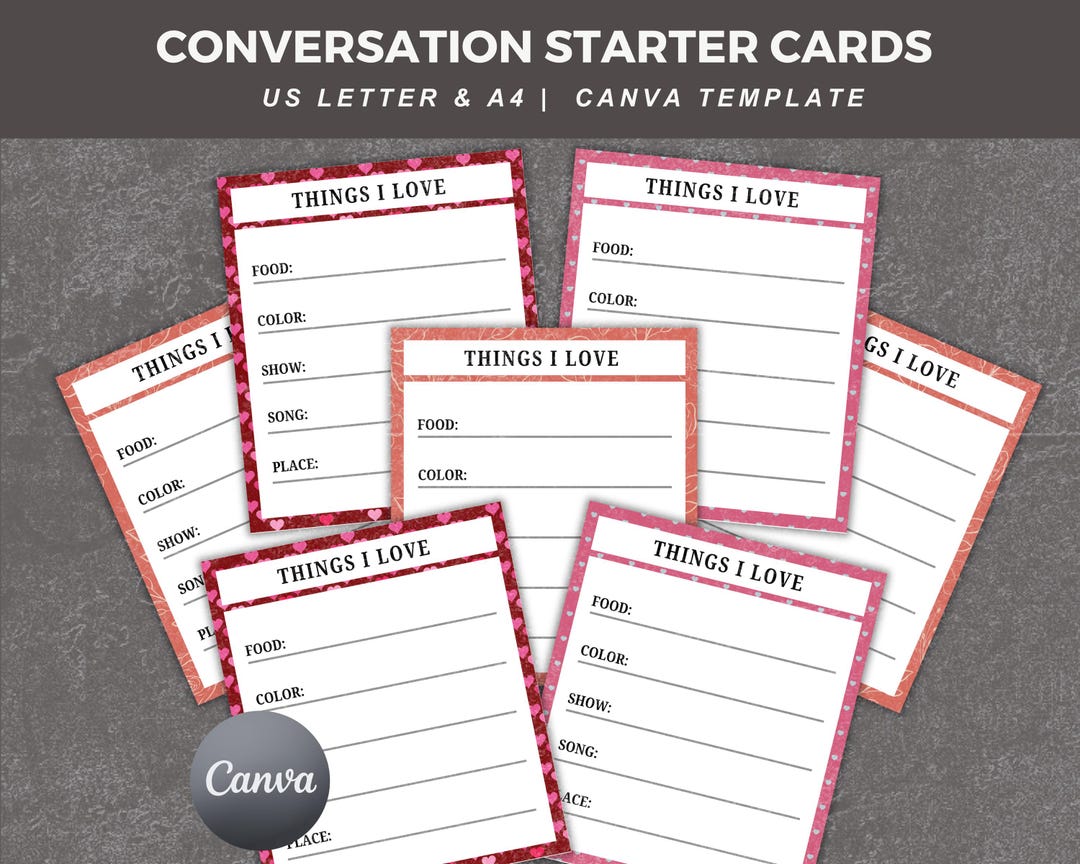 Question Cards for Ice Breaker Editable in Canva, Get to Know You Team ...