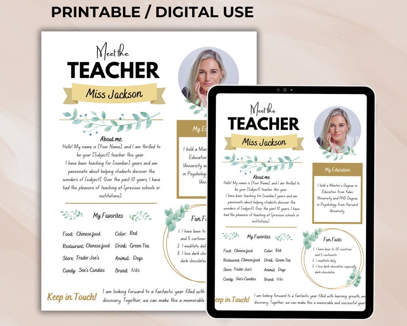 Meet the Teacher Template, Canva Template, Groovy Meet the Teacher ...