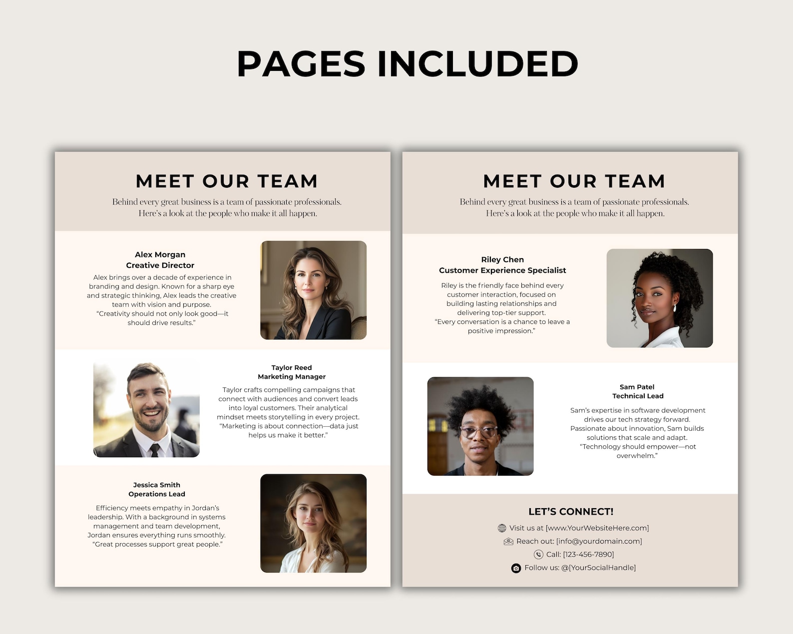Meet the Team Flyer Template, Editable Canva Template, Modern Team ...