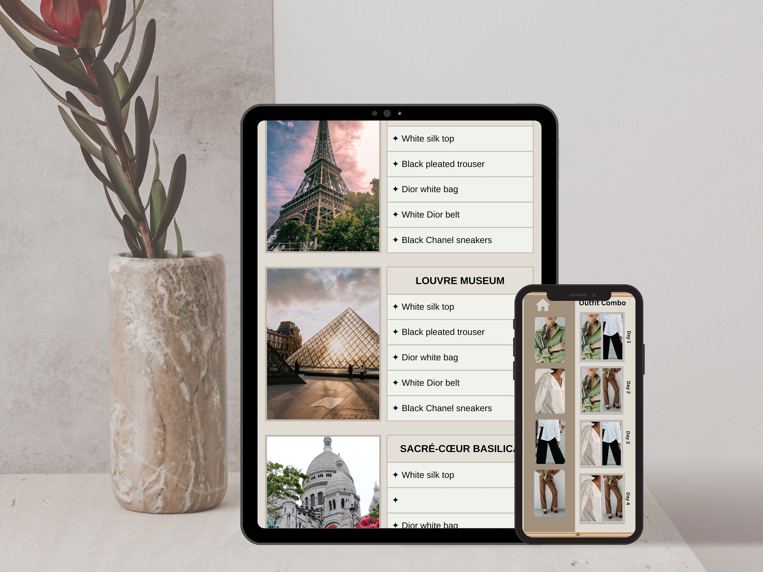Digital Outfit Planner Editable Canva Template With Clickable Links ...