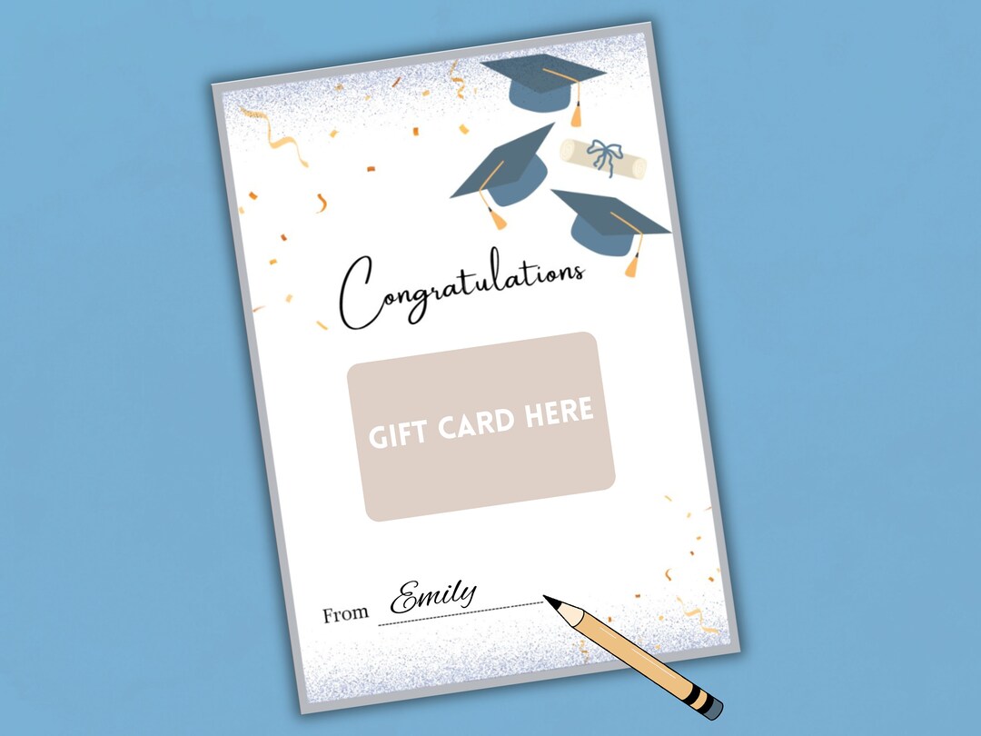 Graduation Gift Card Holder Printable, Class of 2024 Gift Card ...