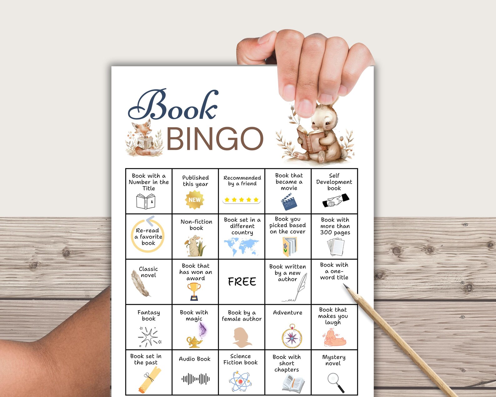 Book Bingo Printable, Reading Challenge, Book Clube Games, Reading Log ...