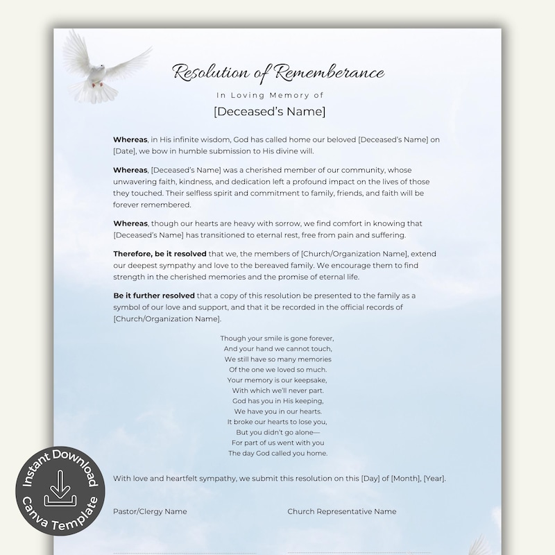 Funeral Resolutions for Black Churches - Etsy