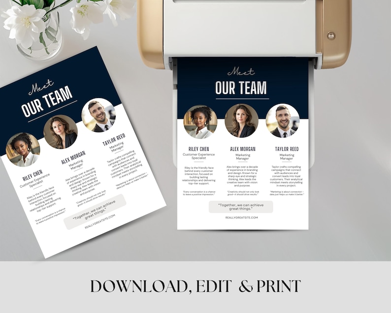 Meet the Team Flyer Template, Modern Team Introduction, Meet Our Team ...