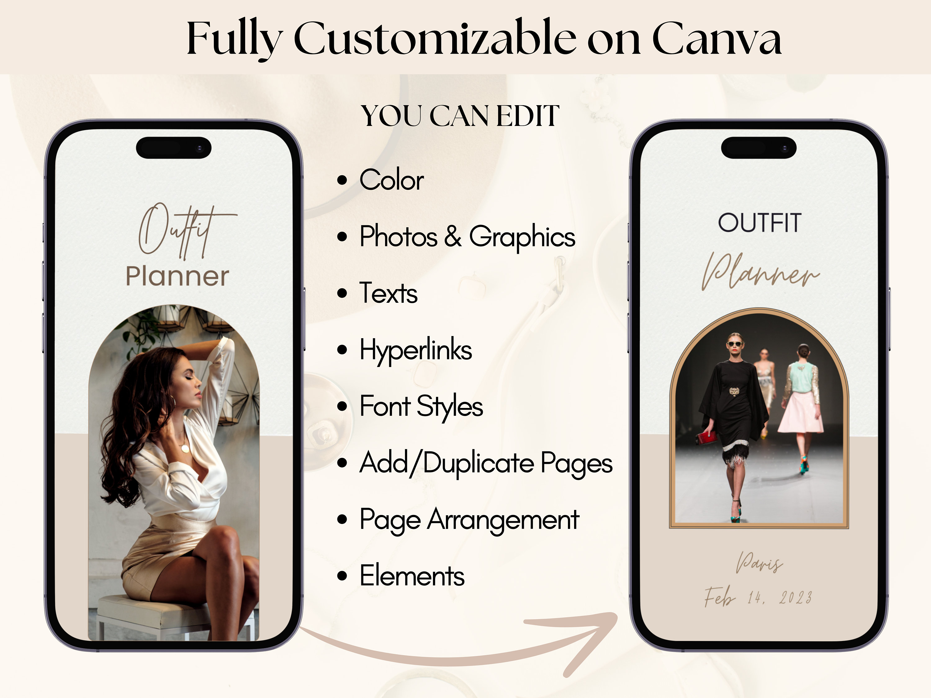 Digital Outfit Planner Canva Template, Editable Capsule Wardrobe ...