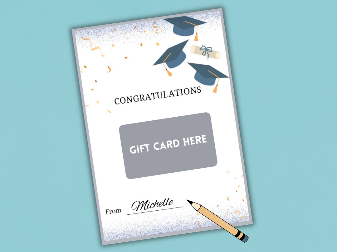 Graduation Gift Card Holder Printable, Class of 2024 Graduation ...