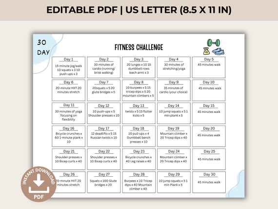 Printable Workout Routines