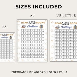 100 Book Challenge Printable, Book Tracker, Reading Challenge, Book ...