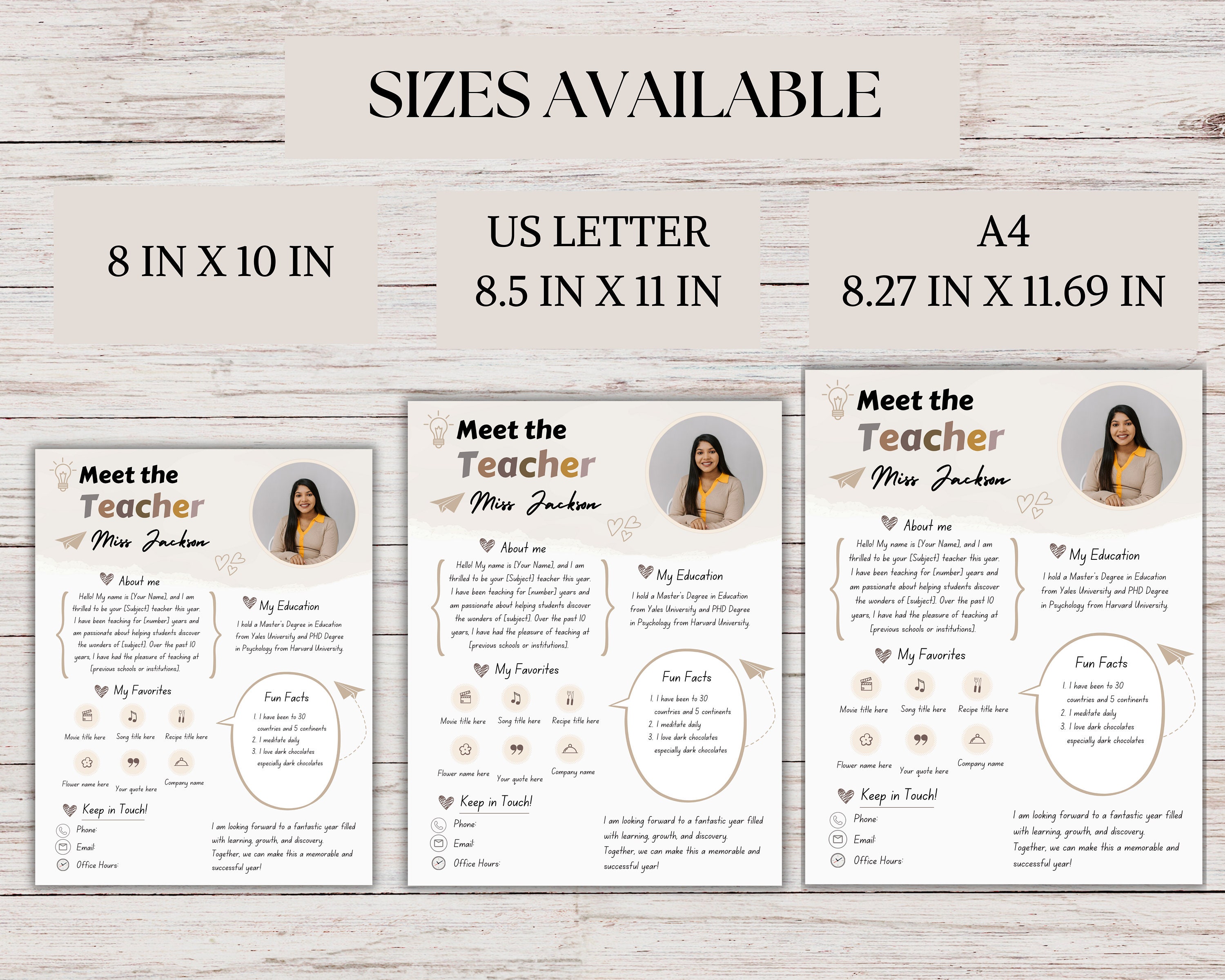 Meet the Teacher Template, Editable Canva Template, Teacher ...