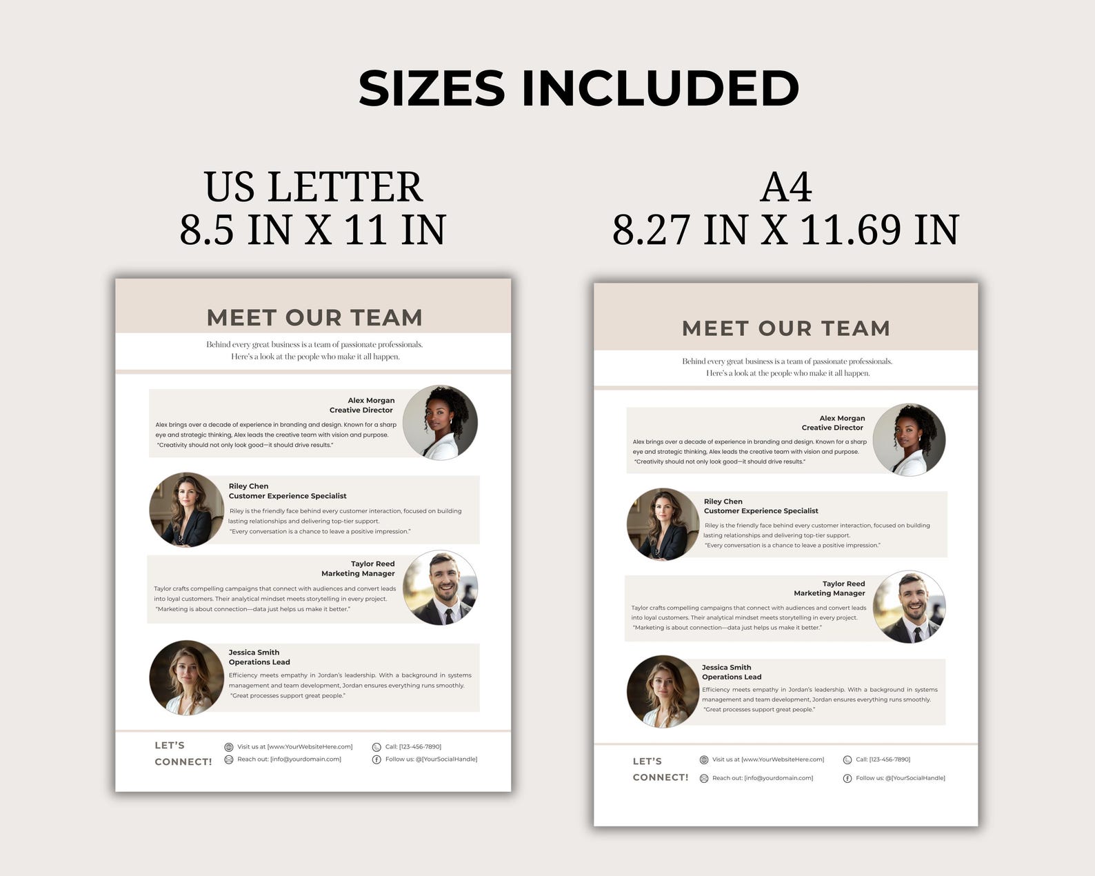 Meet the Team Flyer Template, Editable Canva Template, Modern Team ...