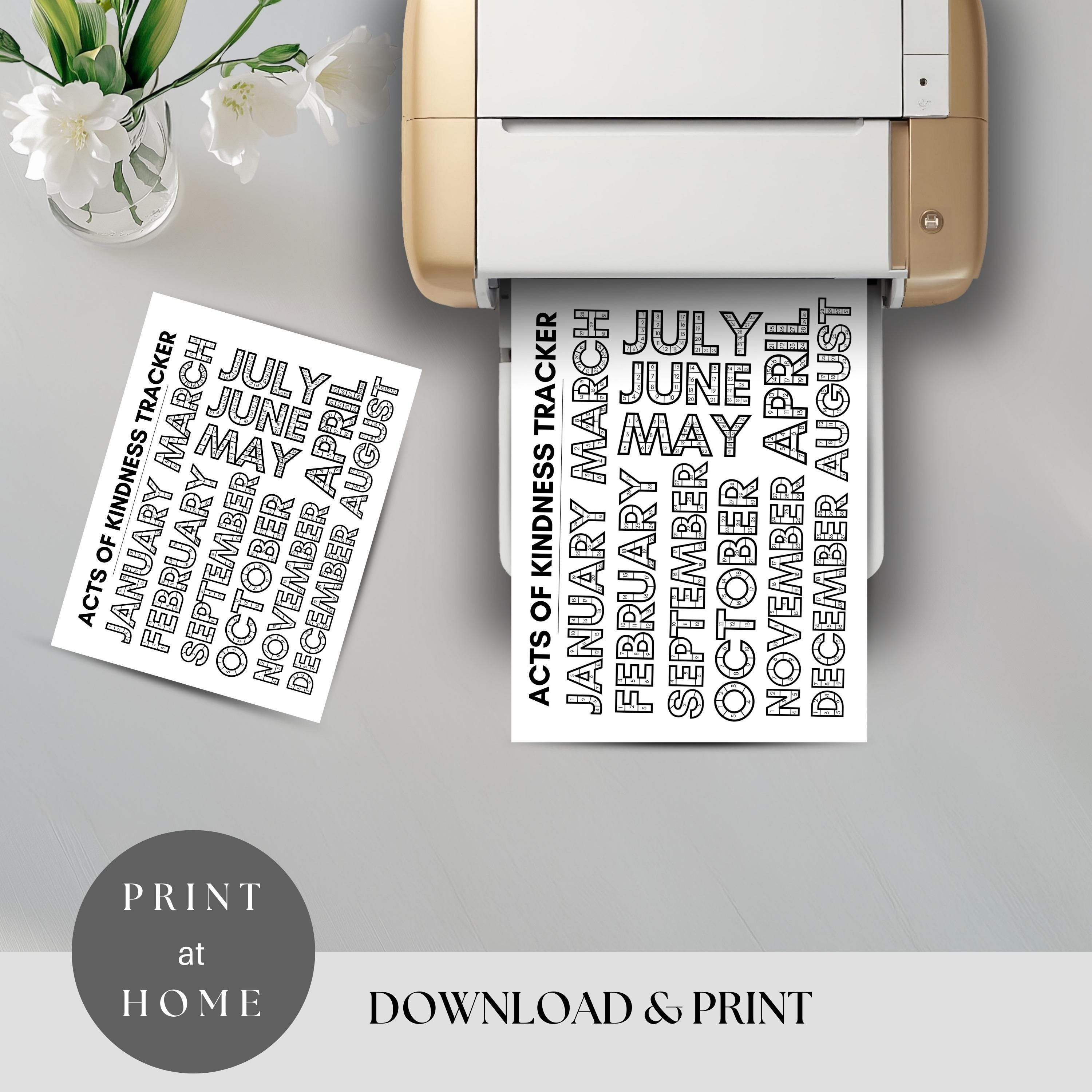 2025 Acts of Kindness Tracker Printable, 365 Day of Random Acts of ...