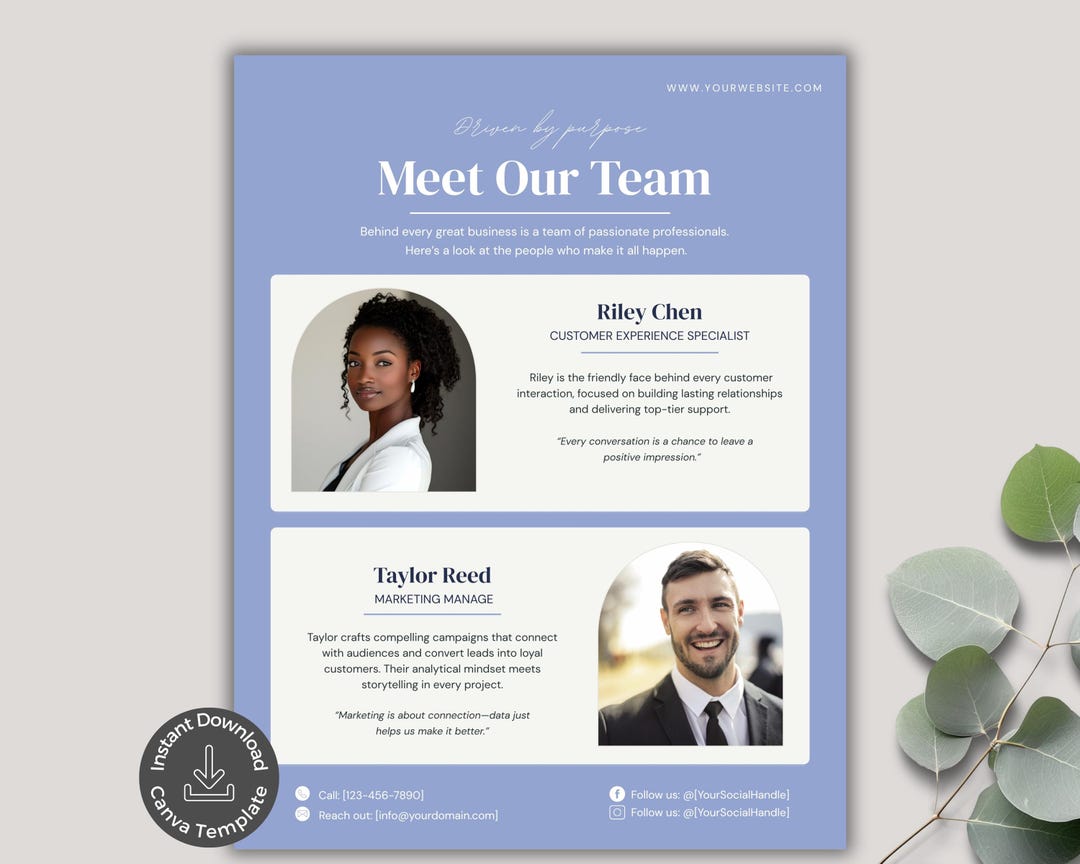 Meet the Team Flyer Template, Modern Team Introduction, Meet Our Team ...