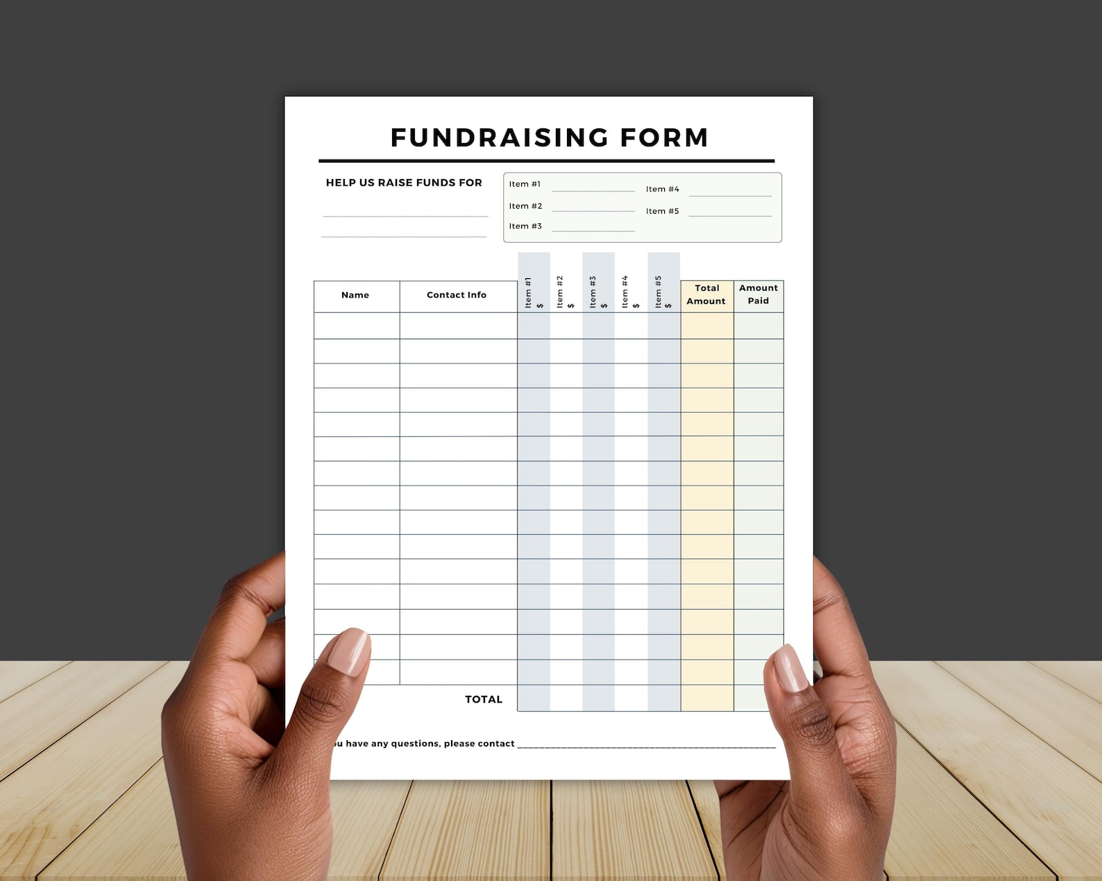 Fundraiser Order Form Canva Template, Editable Fundraising Form ...