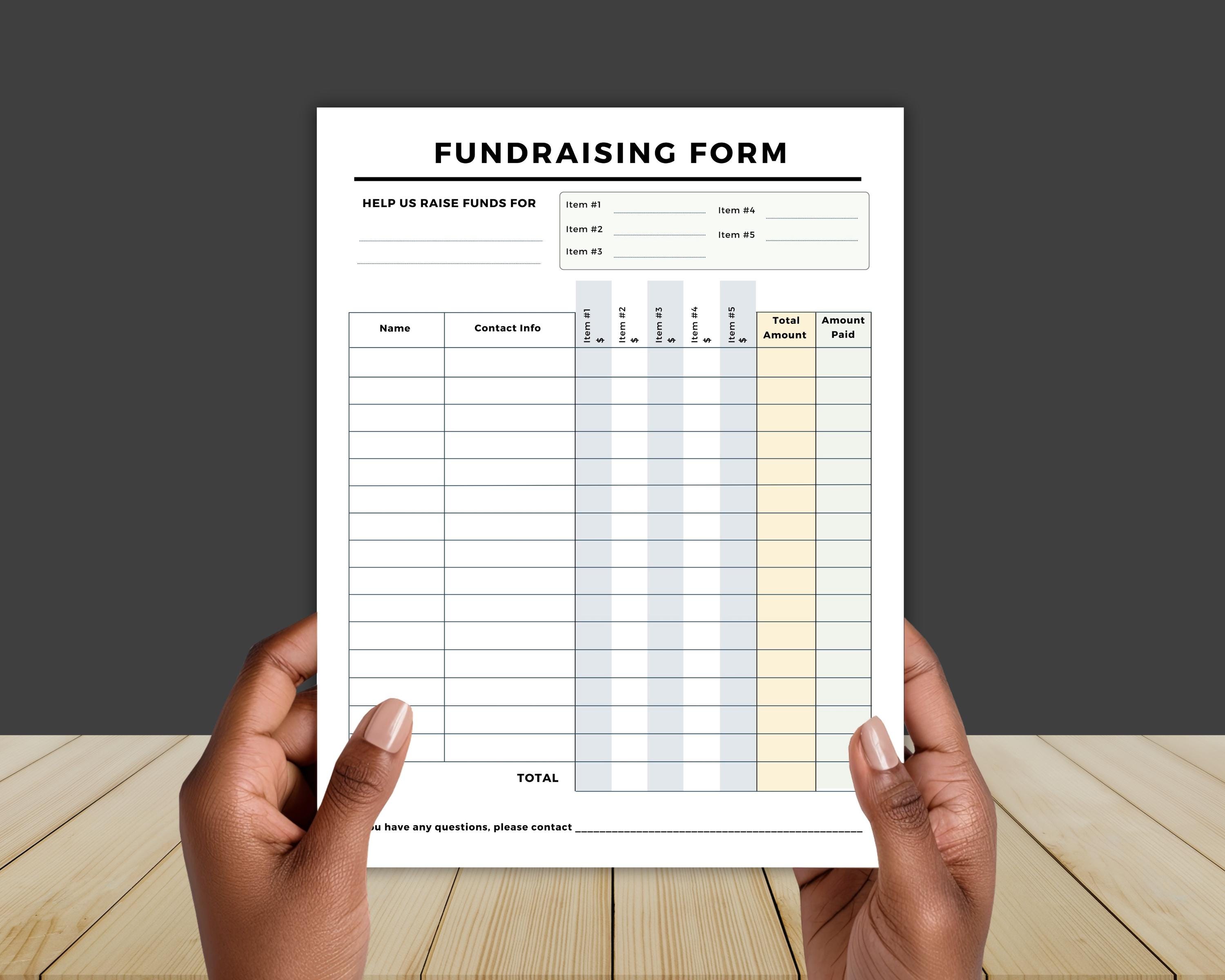 Fundraiser Order Form Canva Template, Editable Fundraising Form ...