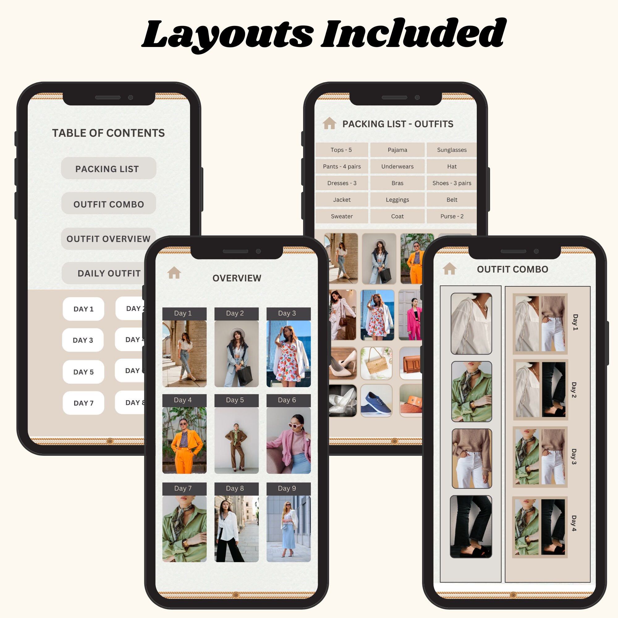 Digital Outfit Planner Wardrobe Organizer, Editable Canva Template ...