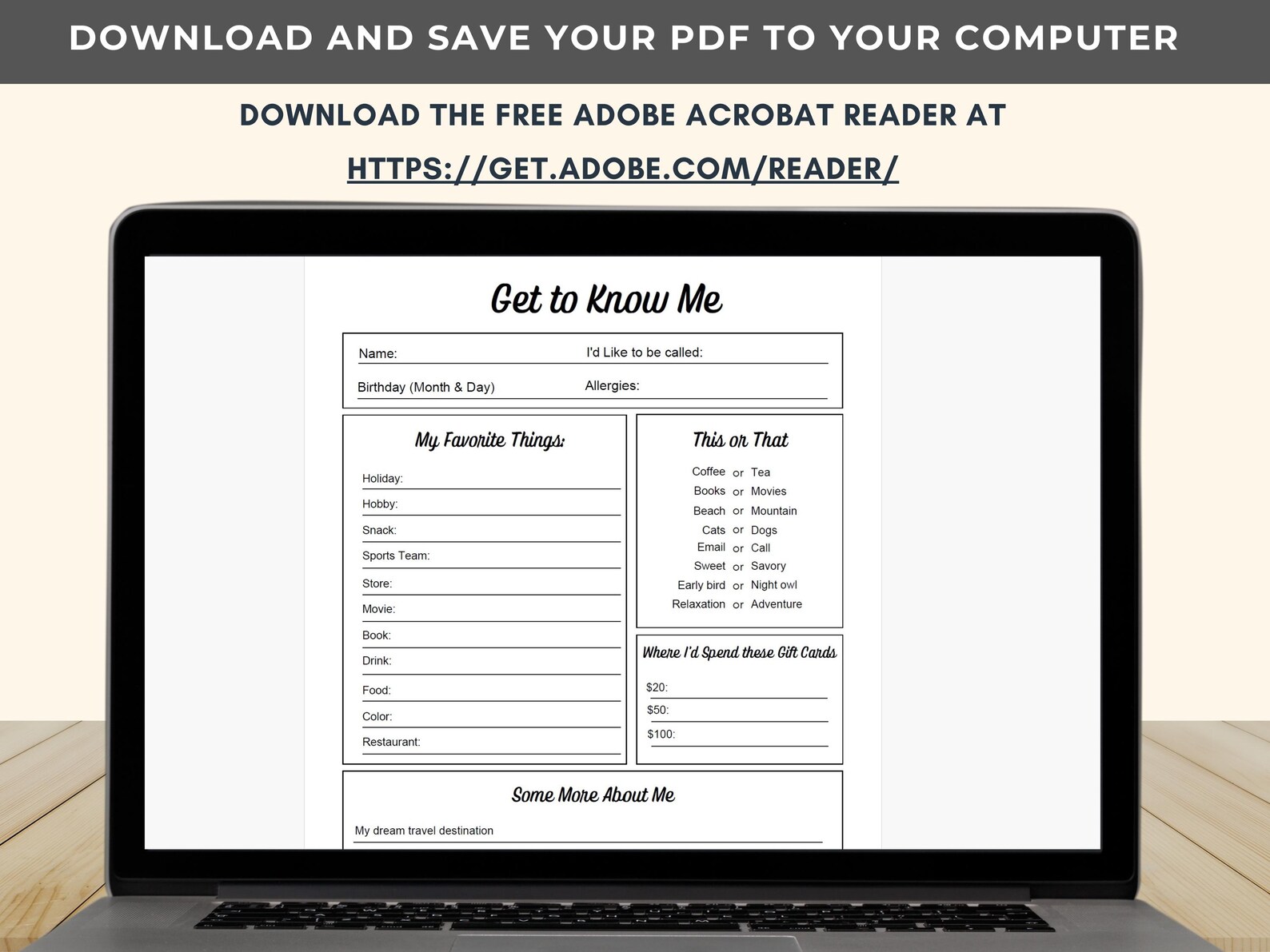 Team Building Get to Know My Staff Questionnaire, Staff Favorite Things ...