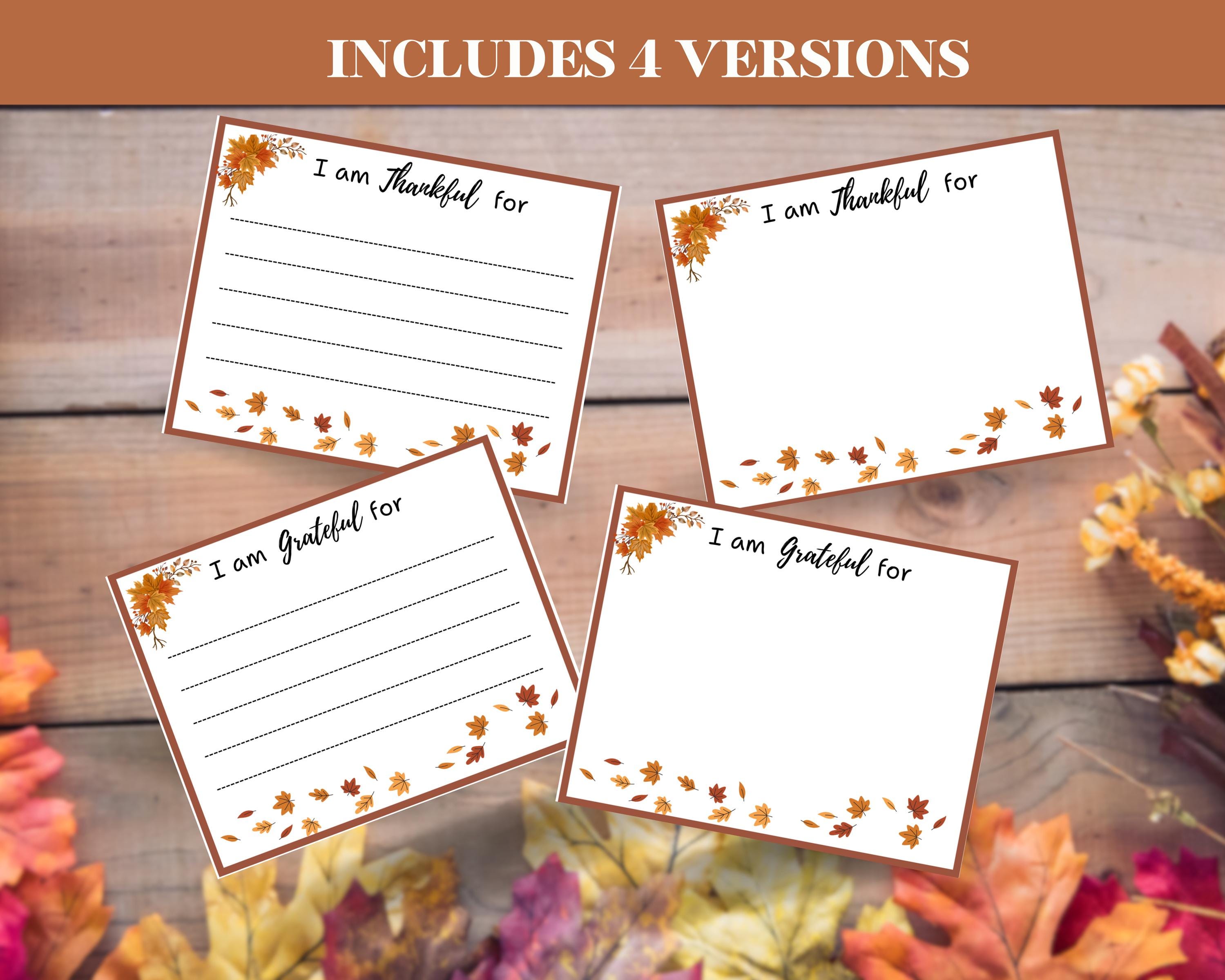 Gratitude Cards Printable, Dinner Party Game, Conversation Starter ...