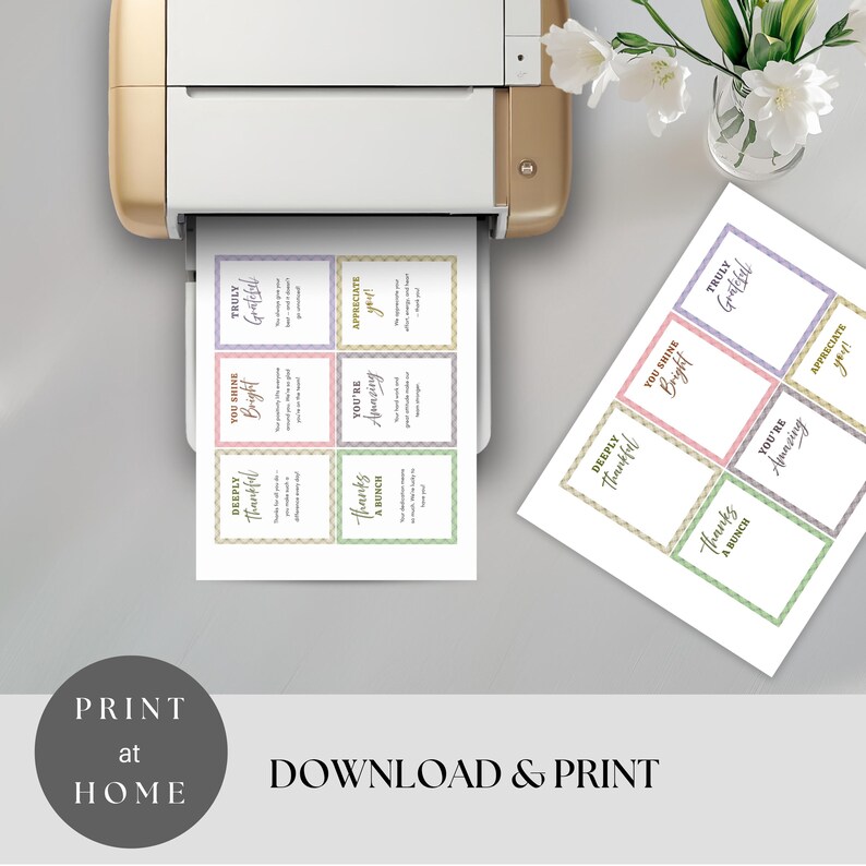 Employee Recognition Card, Thank You Card, Employee Staff Team Member ...