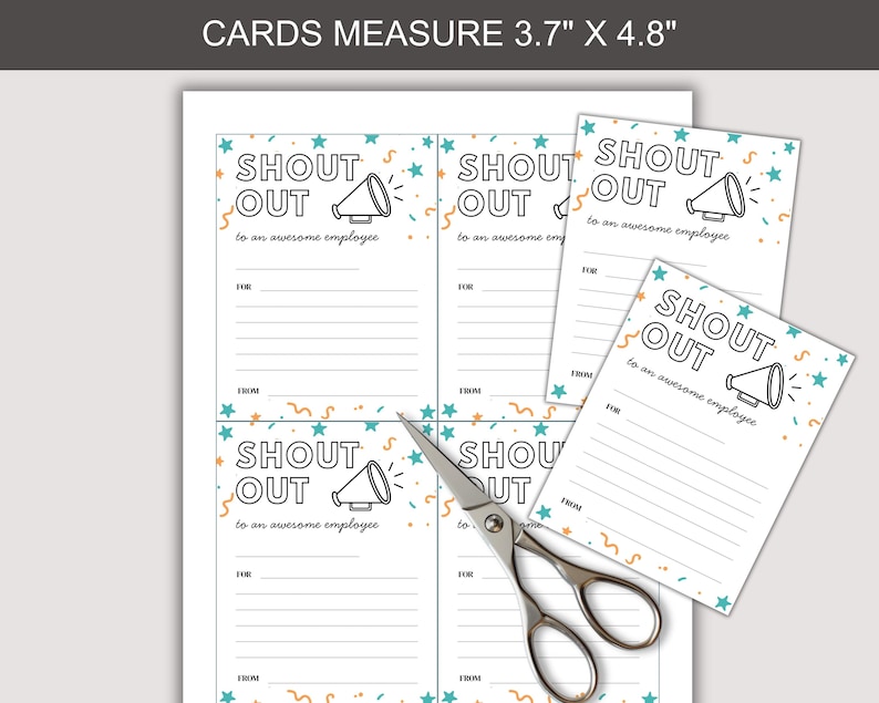Employee Shout Out Cards Printable, Staff Appreciation Kudos ...