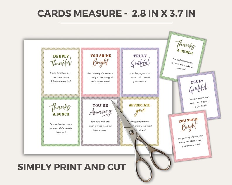 Employee Recognition Card, Thank You Card, Employee Staff Team Member ...