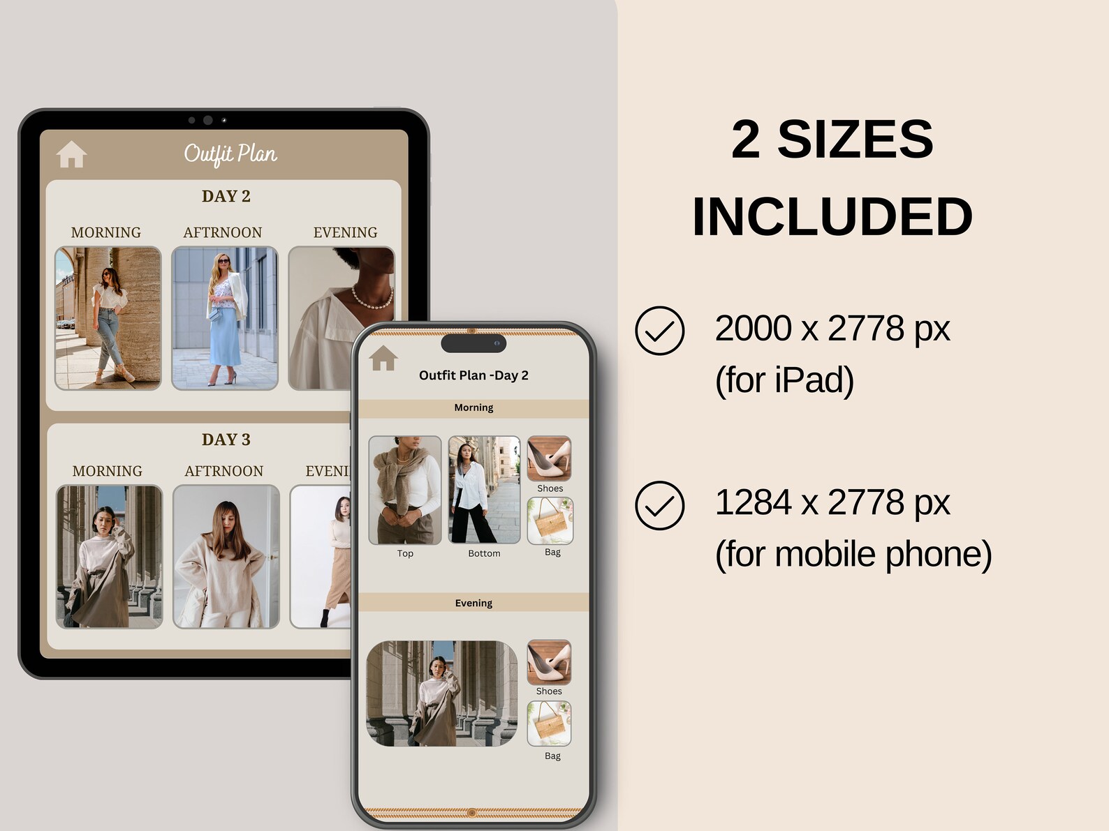Digital Outfit Planner Wardrobe Organizer Bundle, Printable Travel ...
