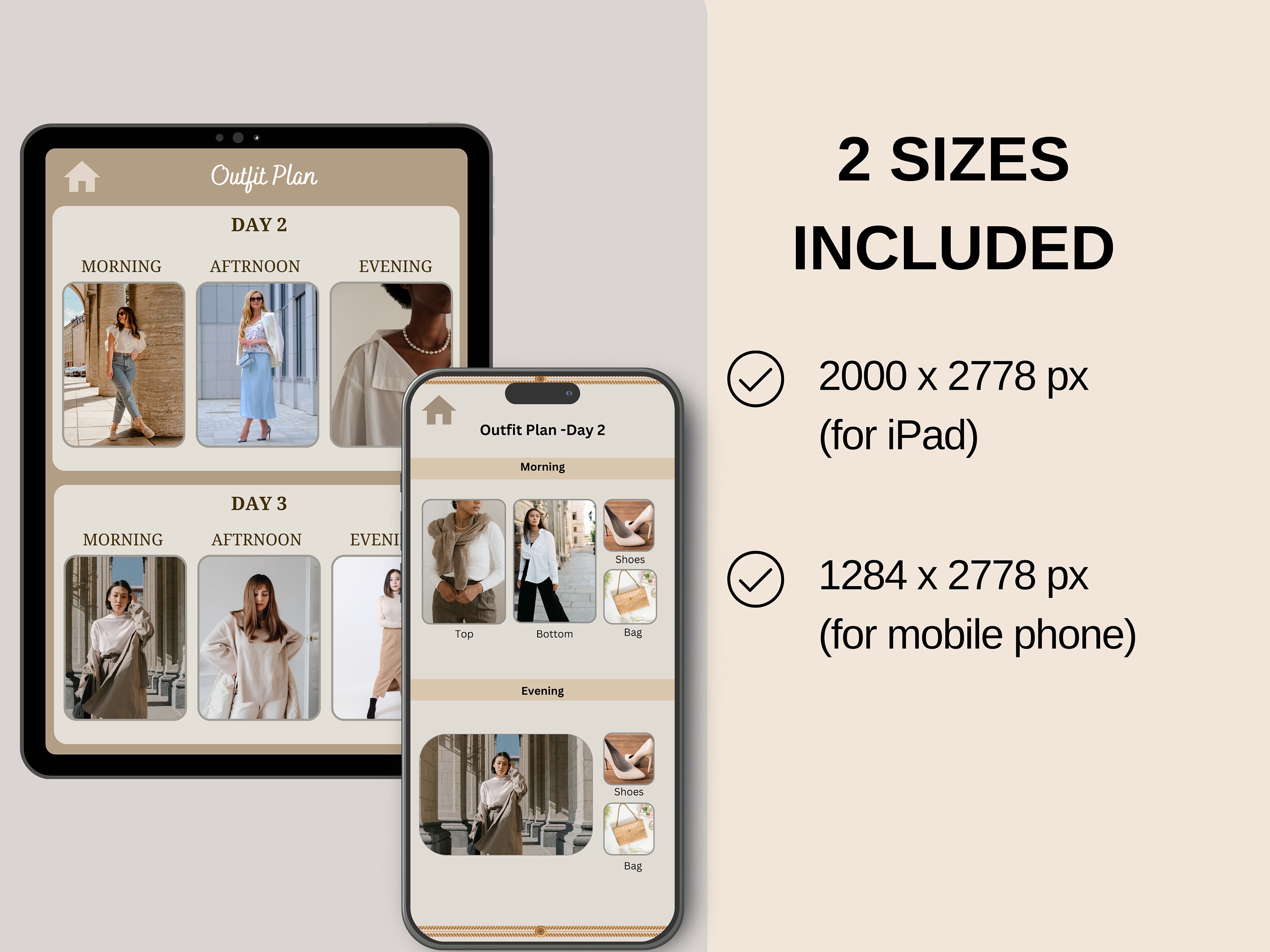 Digital Outfit Planner Wardrobe Organizer Bundle, Printable Travel ...