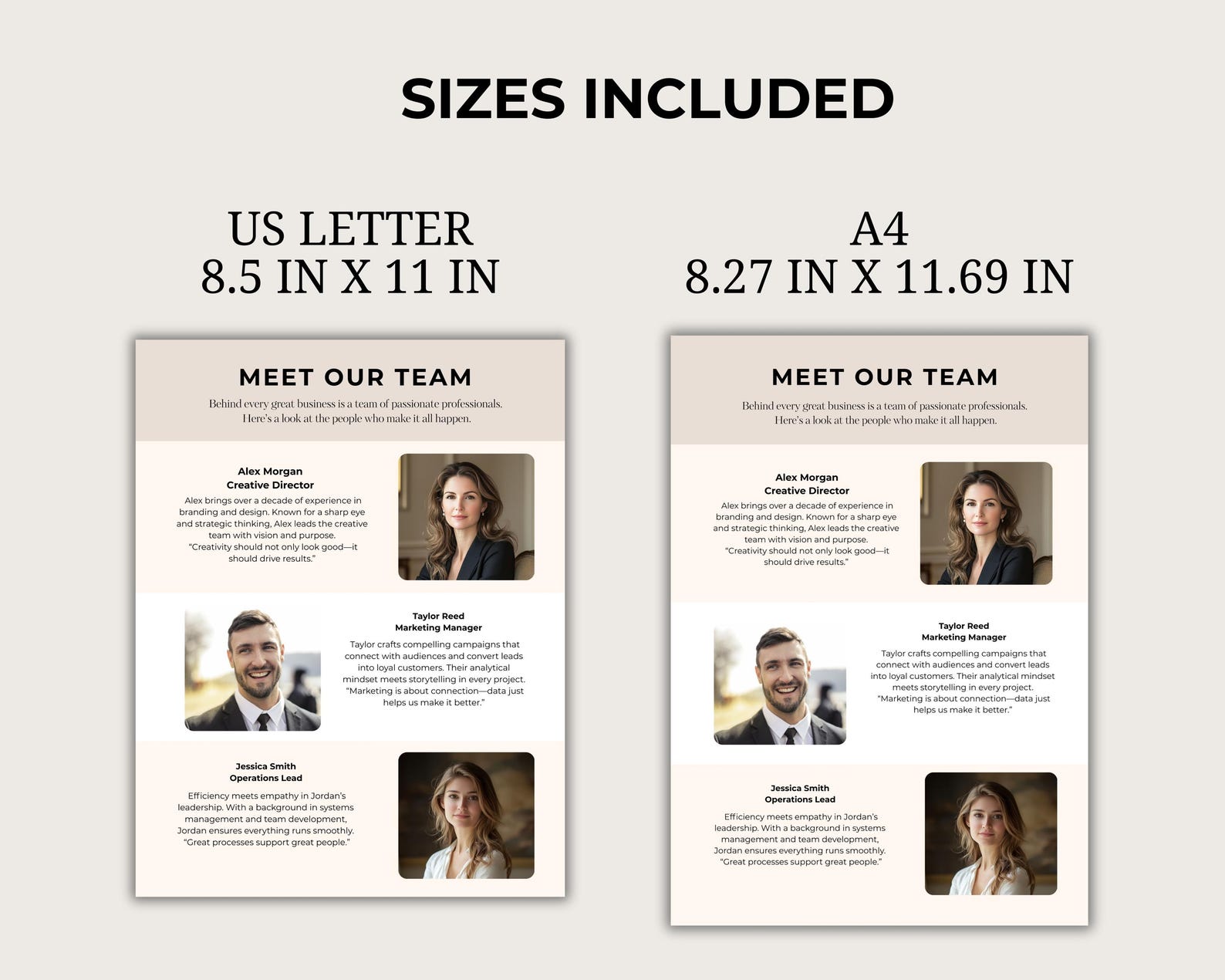 Meet the Team Flyer Template, Editable Canva Template, Modern Team Introduction, Meet Our Team ...