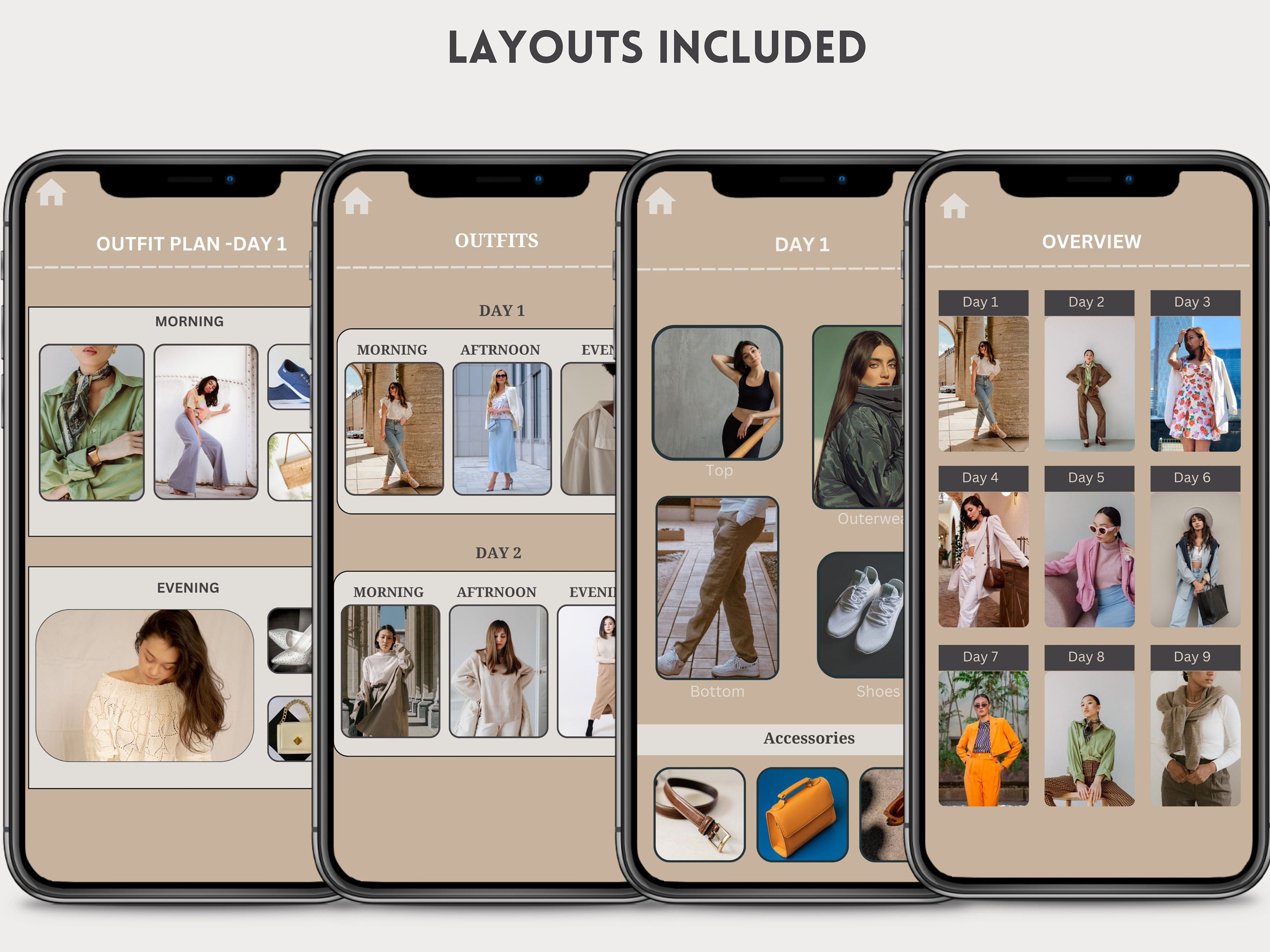 Digital Outfit Planner Editable Canva Template With Clickable Link ...