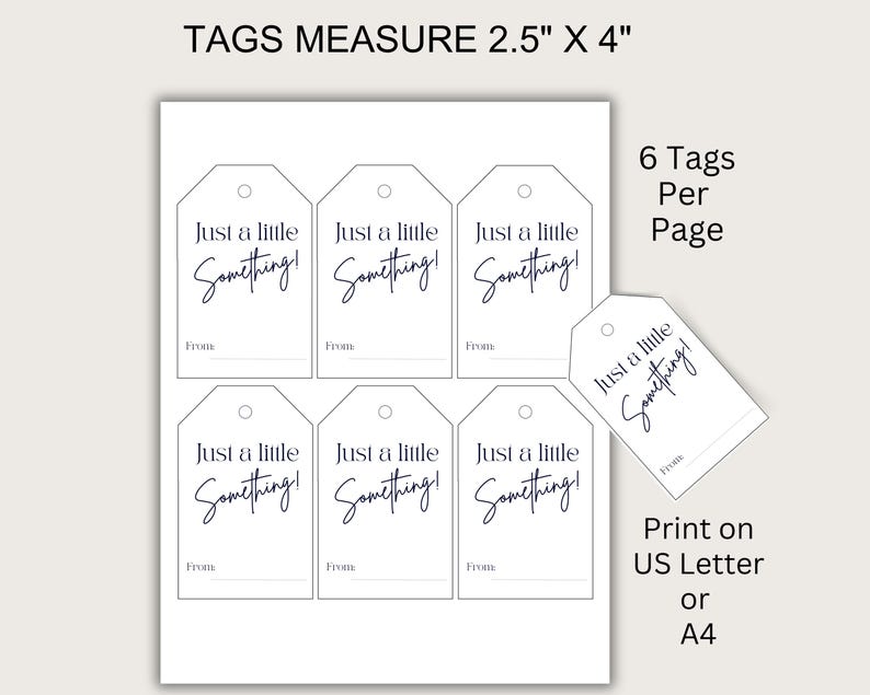 Just a Little Something Gift Tag Printable, Appreciation Gift Tag ...