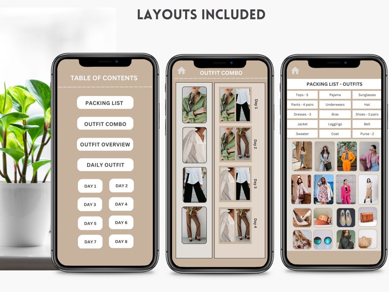 Digital Outfit Planner Editable Canva Template With Clickable Link ...