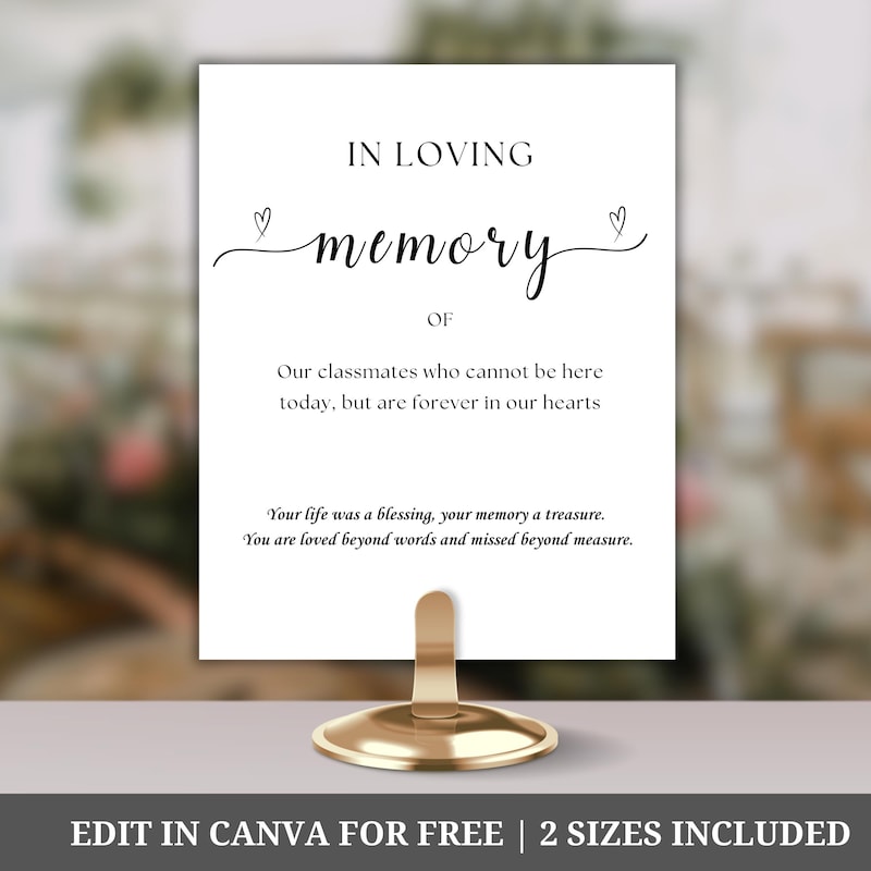 Reunion Memorial Table - Etsy
