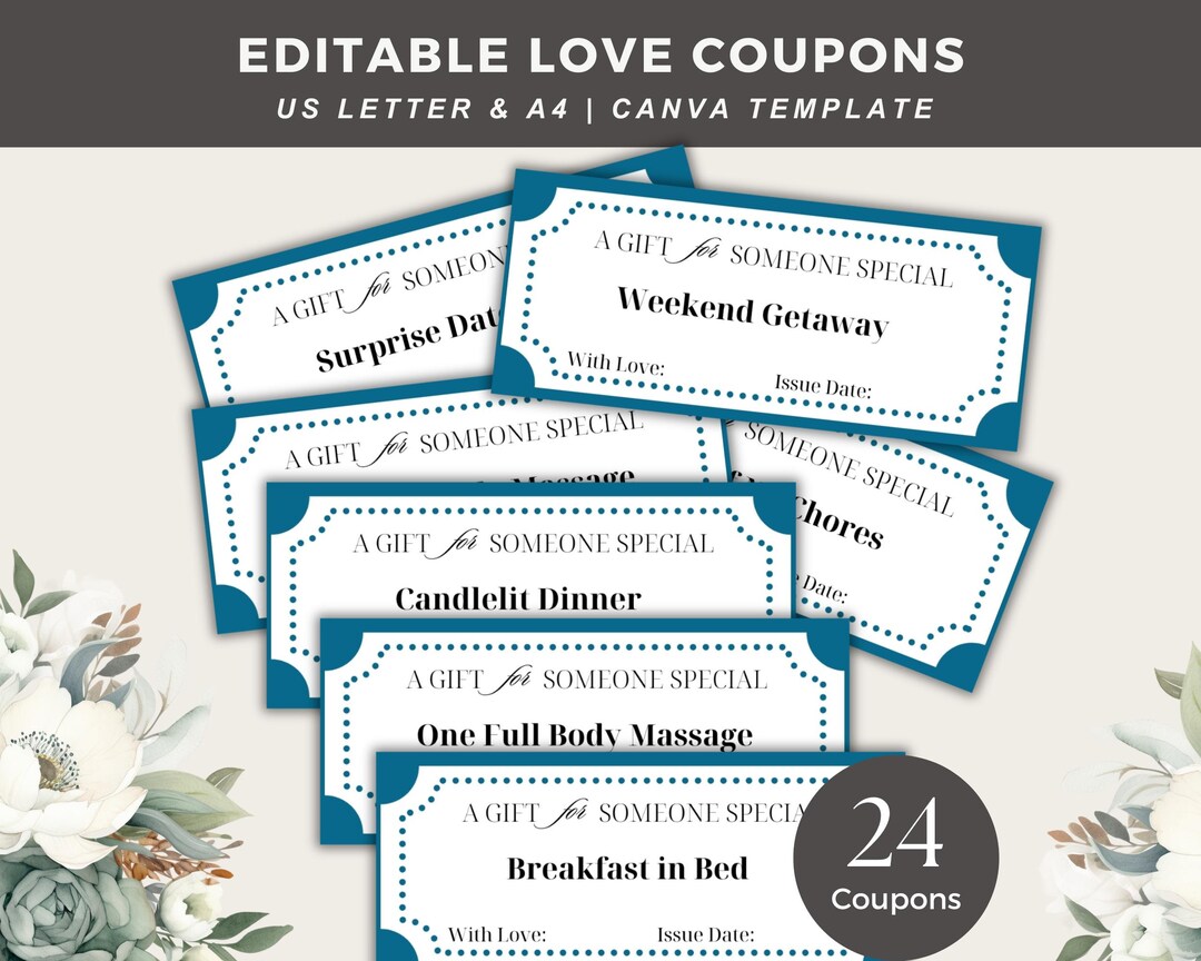 Editable Love Coupons for Him Canva Template, DIY Adult Love Tokens ...