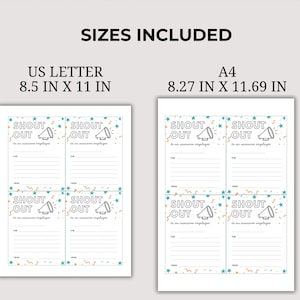 Employee Shout Out Cards Printable, Staff Appreciation Kudos ...