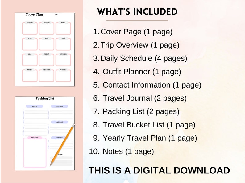 Travel Planner Printable, Vacation Planning, Travel Itinerary, Travel ...