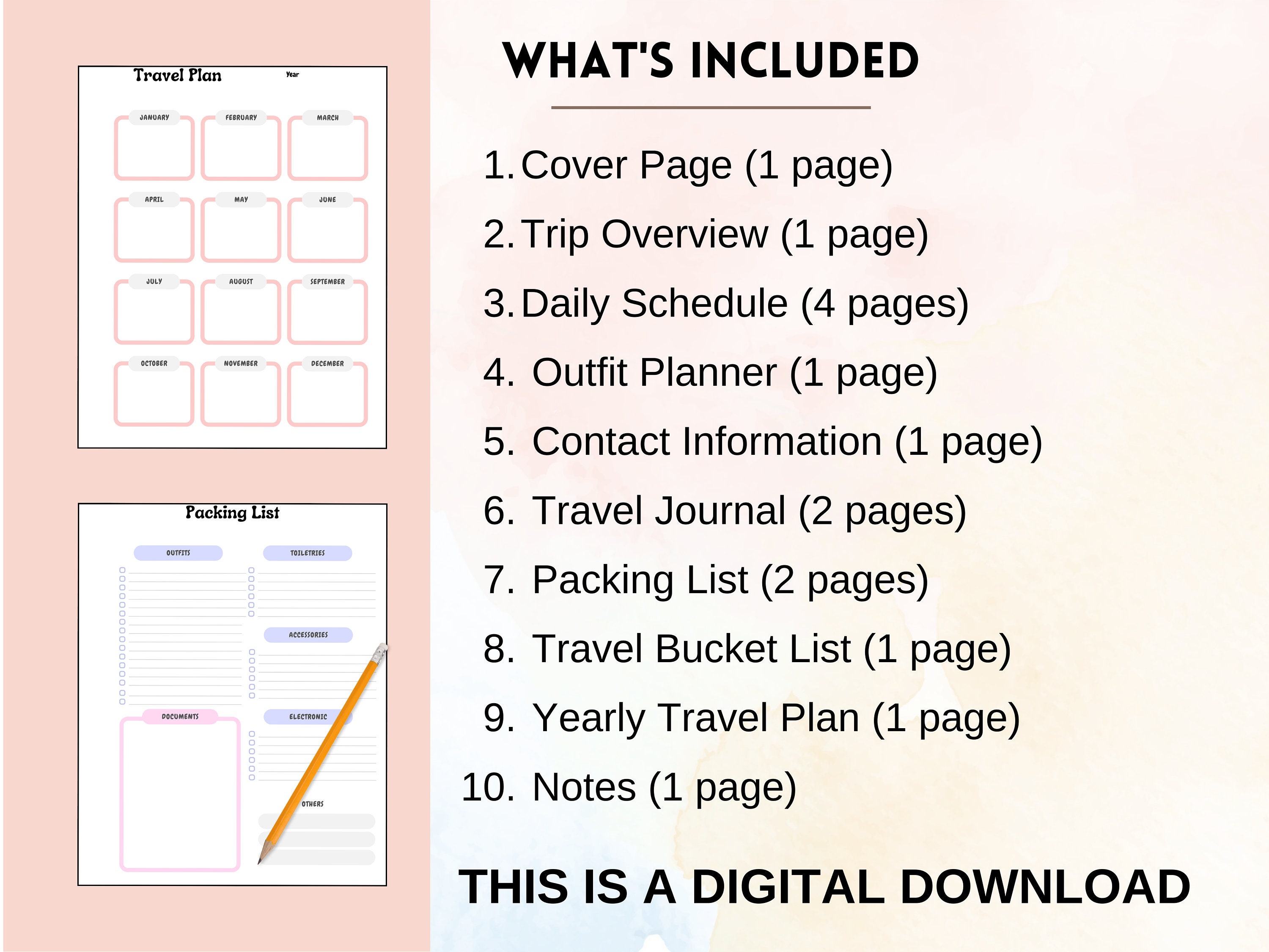 Travel Planner Printable, Vacation Planning, Travel Itinerary, Travel ...