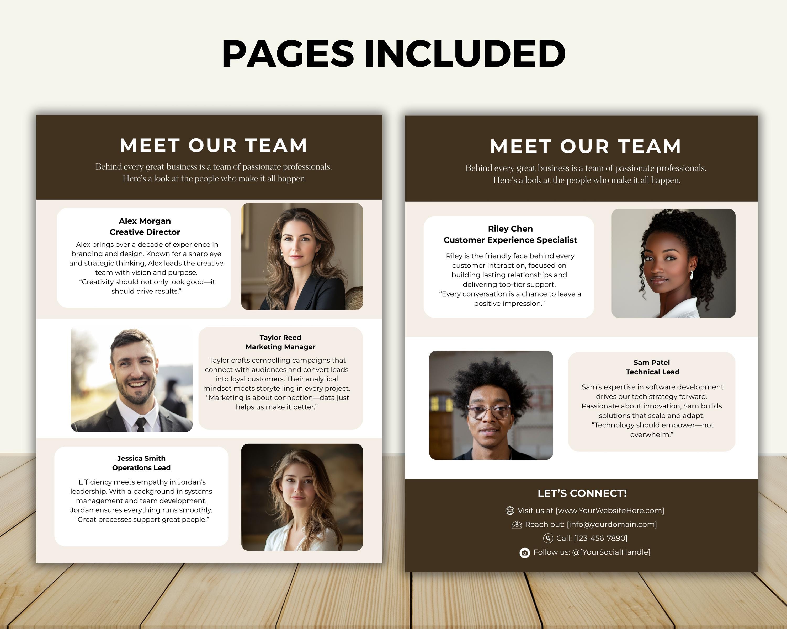 Meet the Team Flyer Template, Editable Canva Template, Modern Team ...