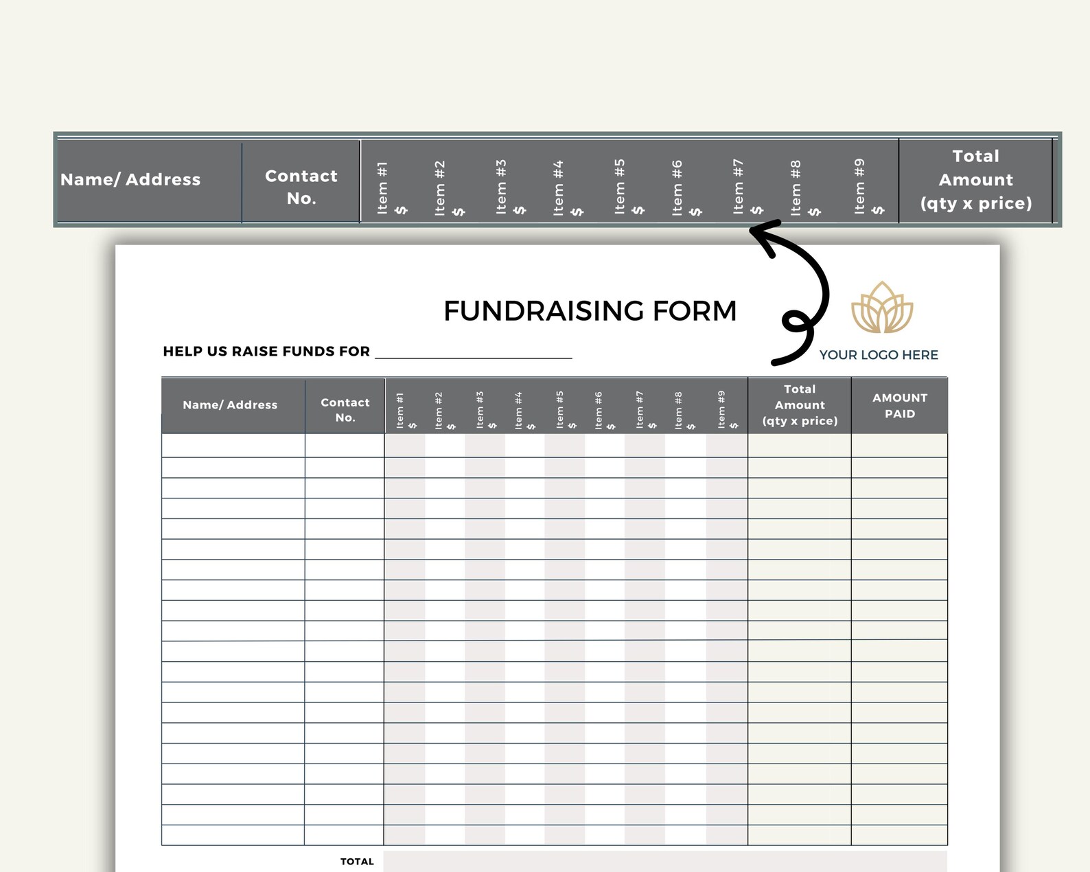 Editable Fundraising Form Canva Template, Landscape Raising Fund ...