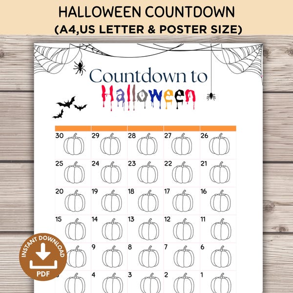 Halloween Countdown - Etsy