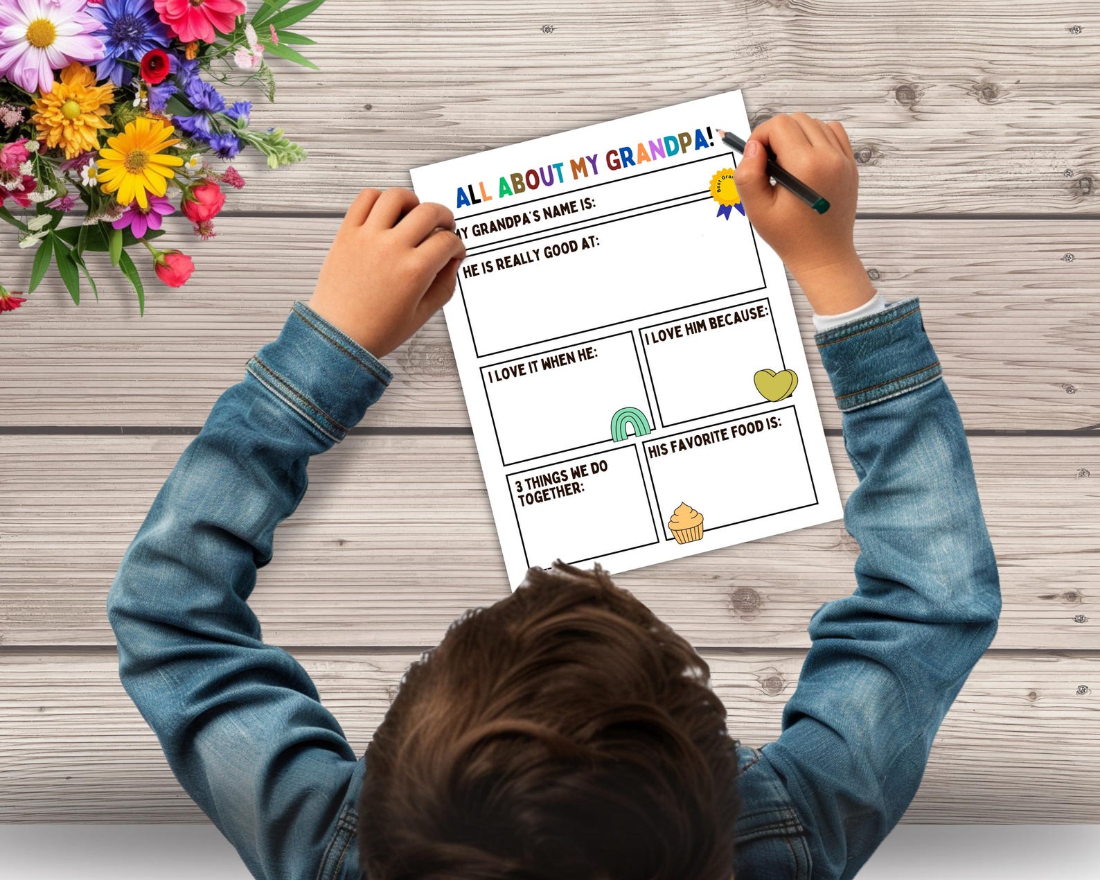 Grandparents Day Printable, All About My Grandparent, Gifts for Grandpa ...